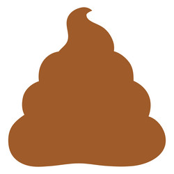 Simple poo silhouette icon Royalty Free Vector Image
