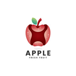 Apple colorful logo gradient Royalty Free Vector Image