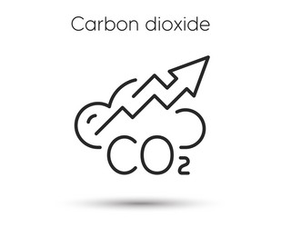 Co2 gas line icon carbon dioxide offset sign Vector Image