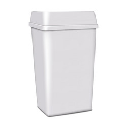 Large outdoor plastic dustbin with hinged lid Vector Image