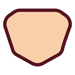 Pink half circle label color stroke Royalty Free Vector