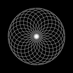 Sacred geometry round on black Royalty Free Vector Image
