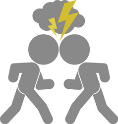 Schematic image of confrontation Royalty Free Vector Image