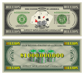 One Billion Us Dollar Securities Vintage Vector Image