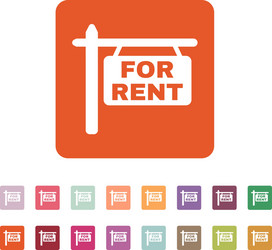 For rent icon rent symbol flat Royalty Free Vector Image