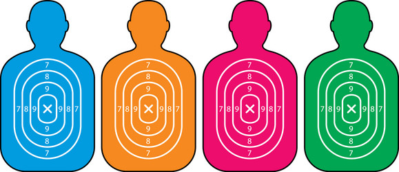 Men paper targets Royalty Free Vector Image - VectorStock