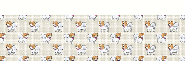 Hand drawn cute papillon dog face with pink bow Vector Image