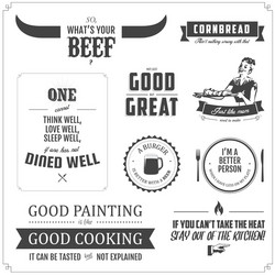 Restaurant menu vintage design elements set Vector Image