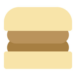 Spicy crispy burger with double patties Royalty Free Vector