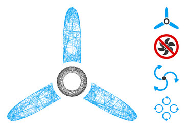 Destructed pixelated halftone three bladed screw Vector Image