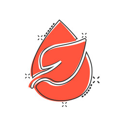 Natural drop water icon in comic style liquid Vector Image