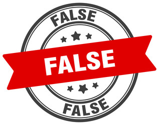 False stamp label on transparent background Vector Image