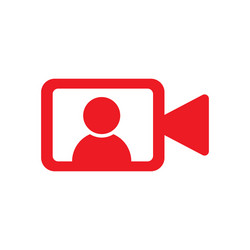 Video call icon logo design Royalty Free Vector Image