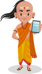 Chanakya cartoon character Royalty Free Vector Image