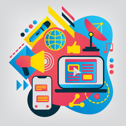 Cartoon media propaganda Royalty Free Vector Image