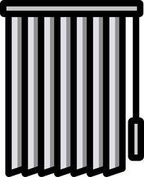 Office vertical blinds icon Royalty Free Vector Image