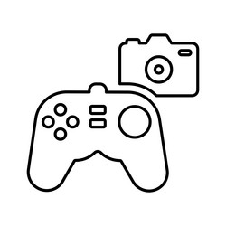 Camera creative game icon editable logo Royalty Free Vector