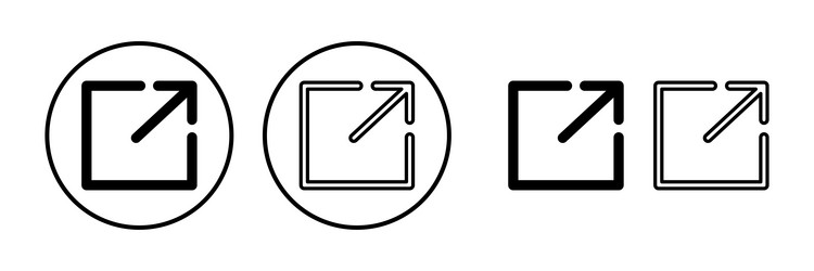 External link icon hyperlink chain symbol Vector Image