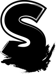 Colorful halftone font design letter s Royalty Free Vector