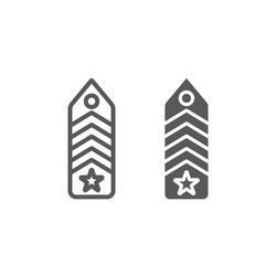 Rank shoulder line icon badge and army epaulette Vector Image