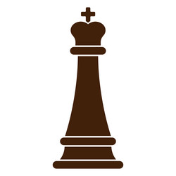 King simple chess piece cut out Royalty Free Vector Image