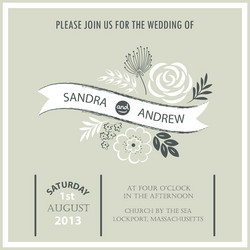 Invitation floral card Royalty Free Vector Image