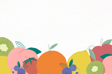 Corner frame of fruits Royalty Free Vector Image