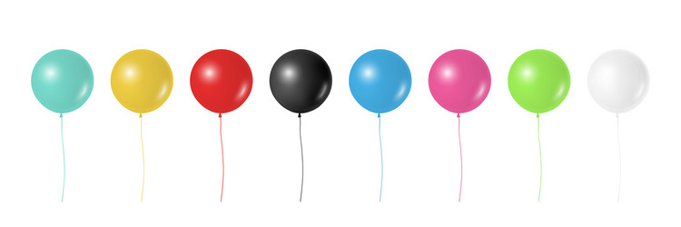 Set realistic balloons isolated on light Vector Image
