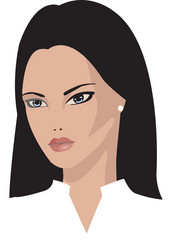 Brunette beauty Royalty Free Vector Image - VectorStock