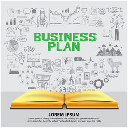 Business plan background Royalty Free Vector Image