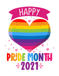 Equality love pride lgbt slogan colorful poster Vector Image