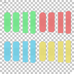 Elastic adhesive bandage realistic plaster strip Vector Image