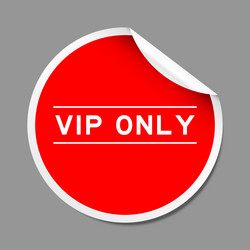 Red color inserted label with word guest only Vector Image