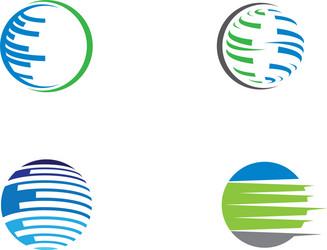 Wire world logo template Royalty Free Vector Image