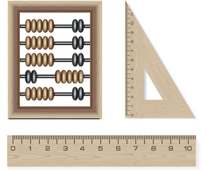Wooden ruler Royalty Free Vector Image - VectorStock