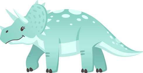 Blue Triceratops Clipart