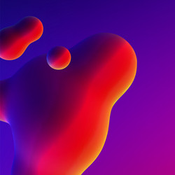 Fluid design liquid blobs with vibrant intense Vector Image