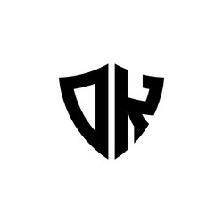 Dk monogram logo with diamond shape and ring Vector Image