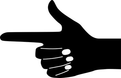 Finger gun sign Royalty Free Vector Image - VectorStock