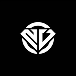 Nv monogram logo with a cypress shape luxury style