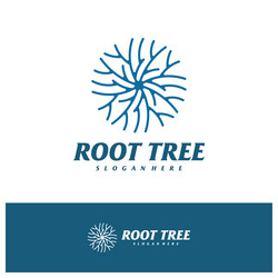 Family tree and roots logo design Royalty Free Vector Image