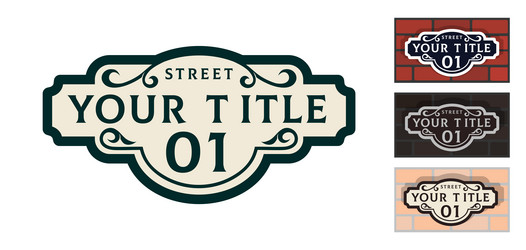 House Name Plate Vector Images (over 100)