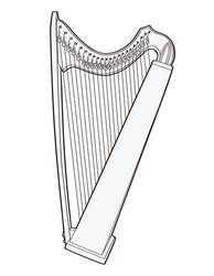 Harp icon Royalty Free Vector Image - VectorStock