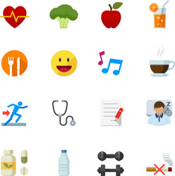 Health and longevity icons modern activity Vector Image