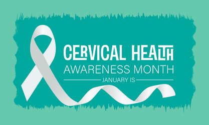 National cervical health awareness month template Vector Image