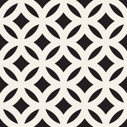 Seamless geometric rounded lines pattern Vector Image
