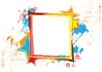 Banner design with paint background Royalty Free Vector