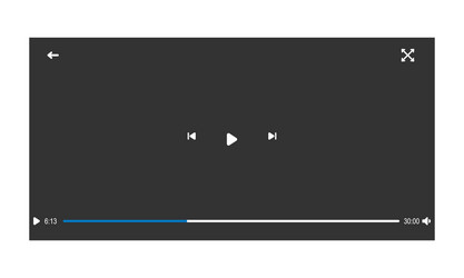 Blank video screen video player interface you Vector Image