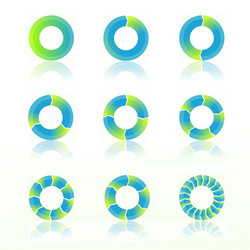 Circle infographic round diagram of process steps Vector Image