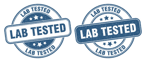 Lab tested stamp label round grunge Royalty Free Vector